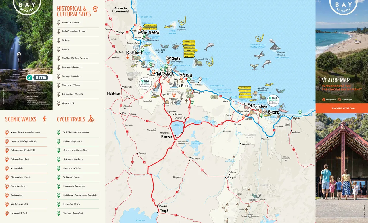 Bay of Plenty Visitor Map